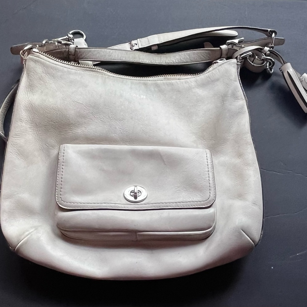 Coach #22381 Courtney Legacy Bone Leather Hobo Crossb… - Gem